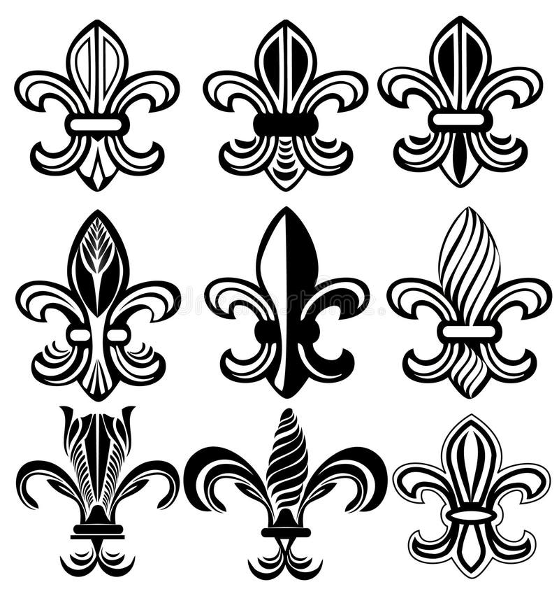 Symbole de Fleur de lys illustration de vecteur. Illustration du ...
