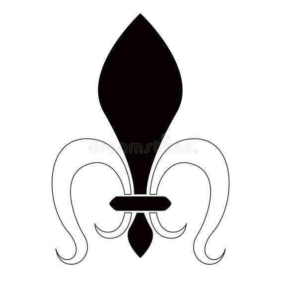 Symbole de Fleur de lys illustration de vecteur. Illustration du ...