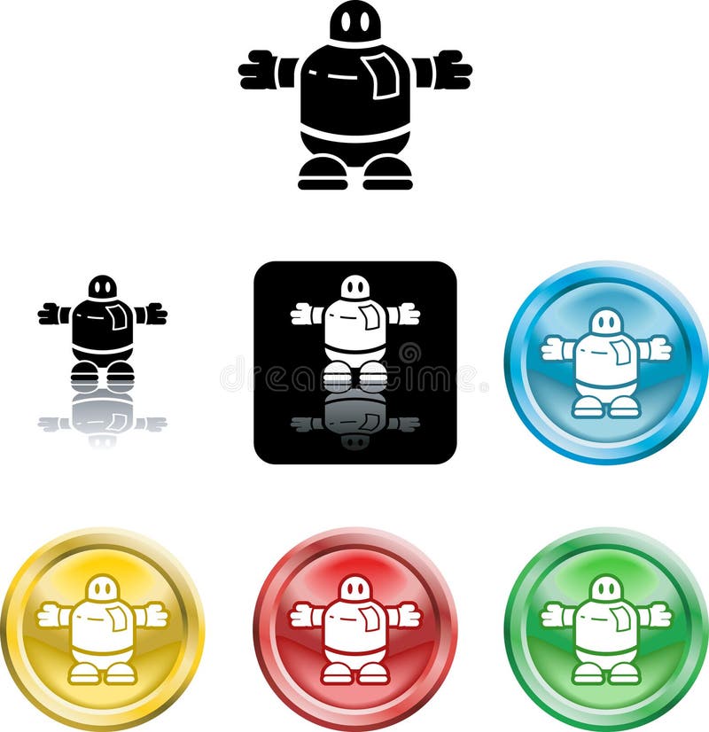 Symbole De Graphisme De Robot Illustration de Vecteur - Illustration du ...