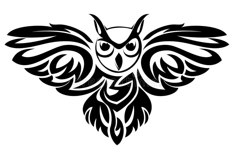 Symbole de hibou illustration de vecteur. Illustration du noir - 11896868