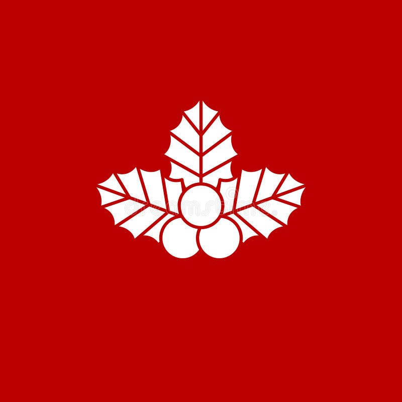 Symbole de houx illustration de vecteur. Illustration du noël - 111322035