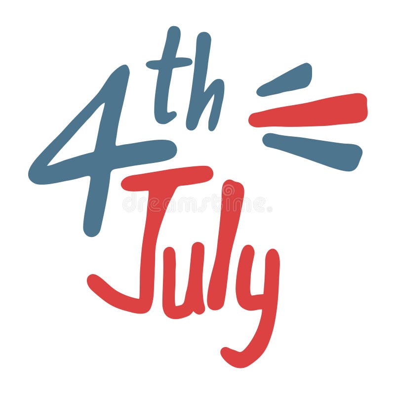 Symbole de juillet quatre illustration de vecteur. Illustration du ...