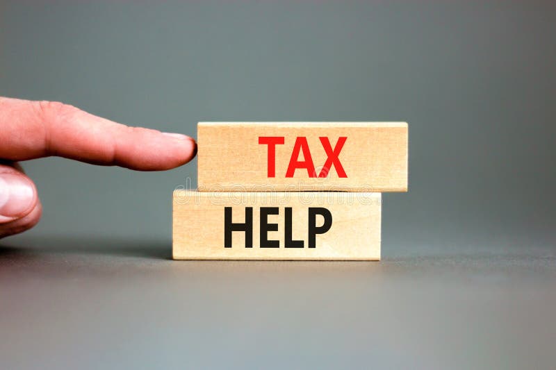 Symbole De Laide Fiscale Concept Words Tax Help Sur Des Blocs En Bois