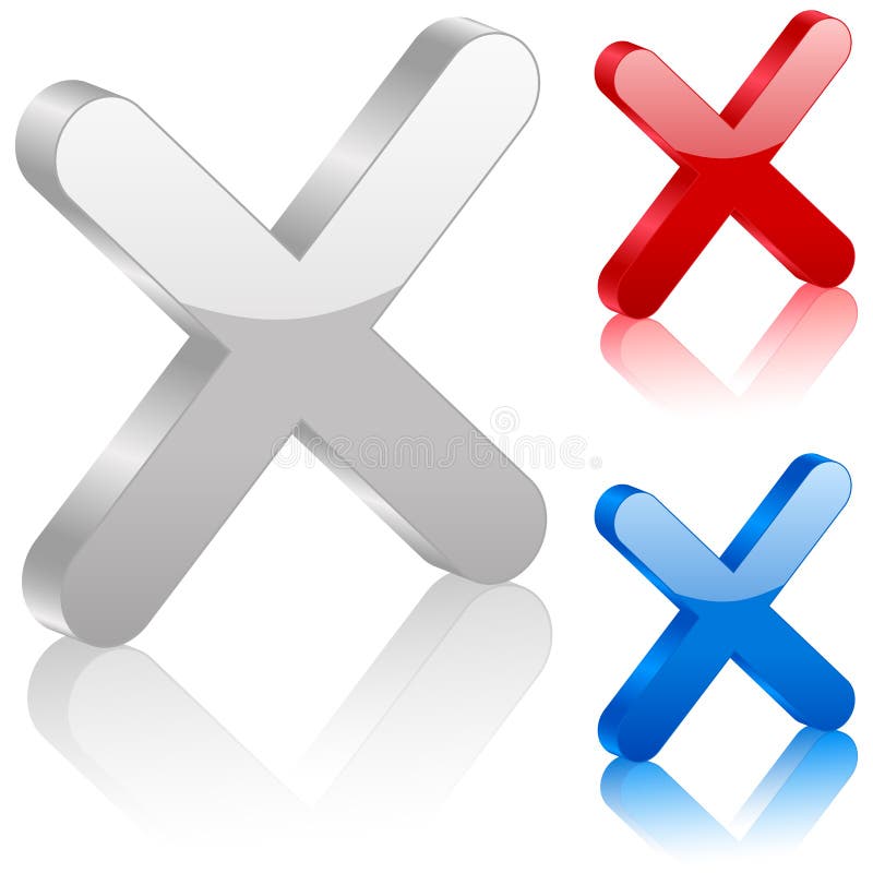 Symbole de l'annulation 3d illustration de vecteur. Illustration du ...