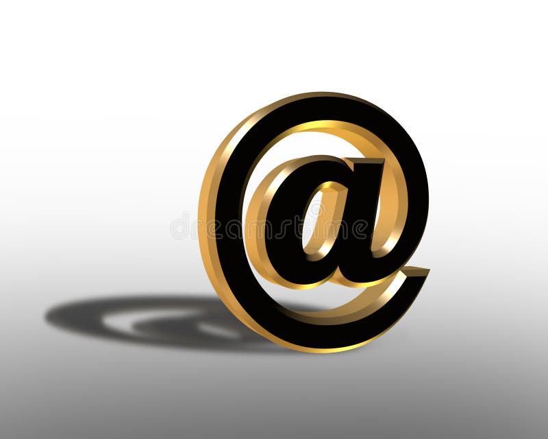 Symbole De L'Internet 3D Pour L'email Au Signe Illustration Stock ...
