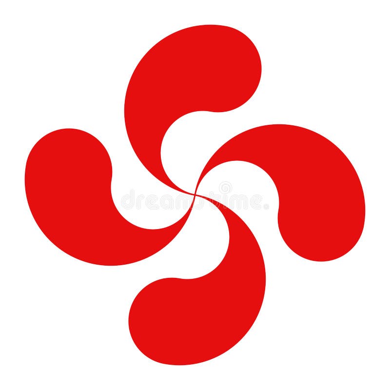 Symbole De Lauburu Ou De Croix Rouge De Basque Illustration Stock ...
