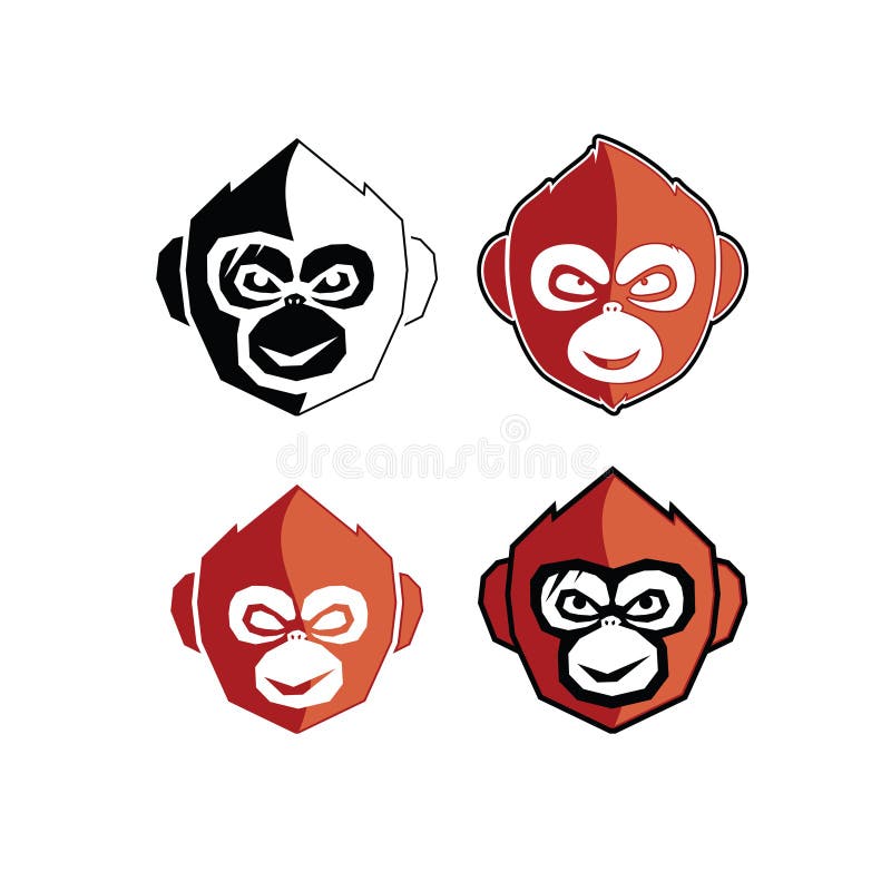 Symbole De Logo Vector De Singe Illustration de Vecteur - Illustration ...