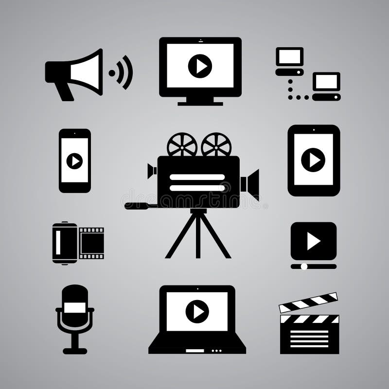 Symbole de media illustration stock. Illustration du ordinateur - 33100025