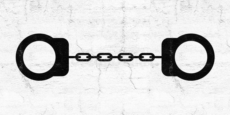 Symbole de menotte illustration stock. Illustration du noir - 99103313