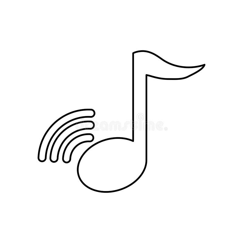 Symbole de note de musique illustration de vecteur. Illustration du ...