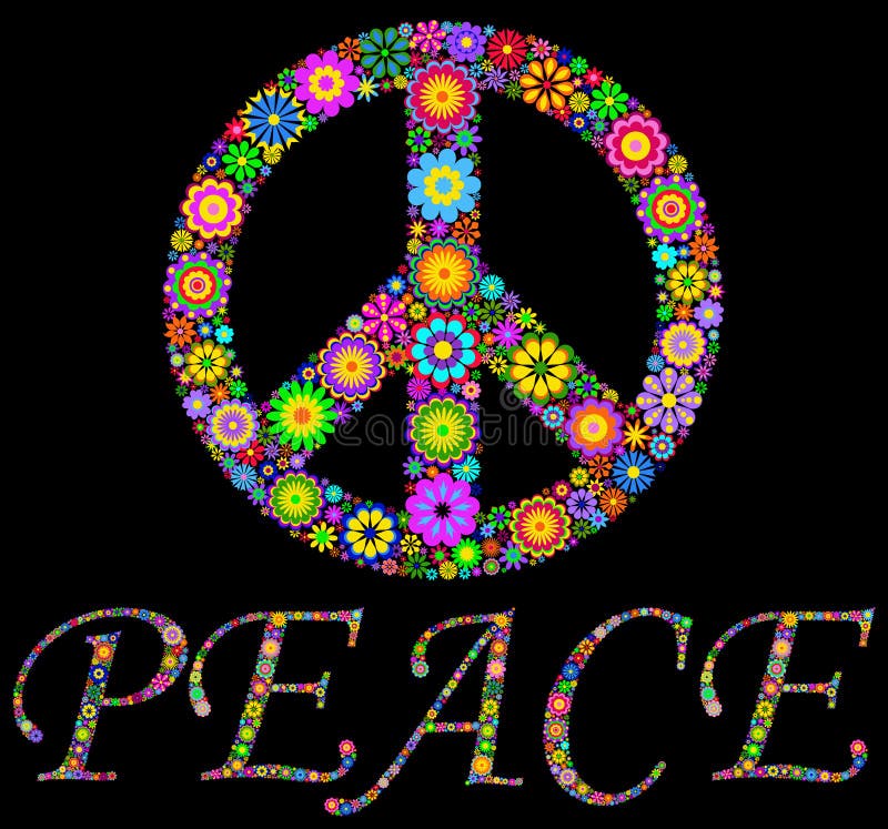 Symbole De Paix Avec Des Drapeaux Du Monde Illustration Stock ...