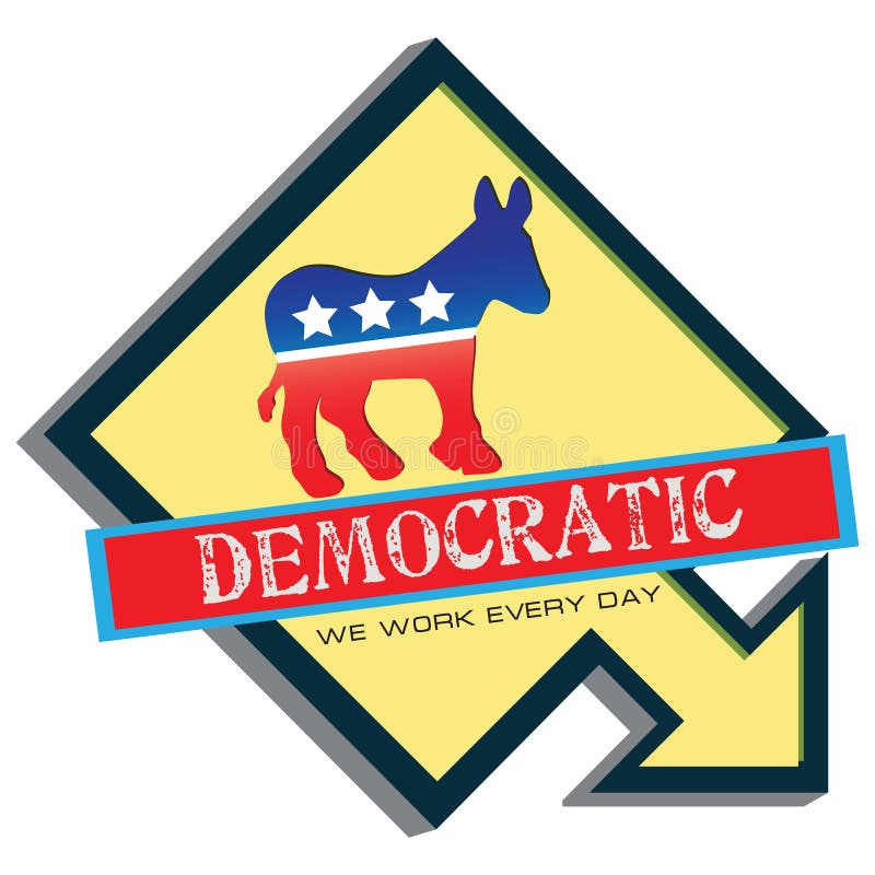Le Symbole Du Parti Democratic Des Etats-Unis Image stock éditorial ...