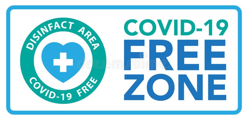 Symbole De Signe De La Zone Franche De Covid Illustration de Vecteur ...