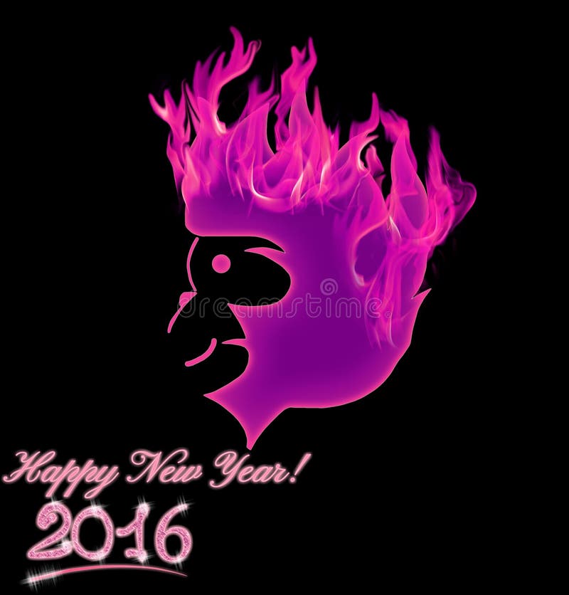Symbole 2016 De Singe Du Feu Illustration Illustration Stock ...