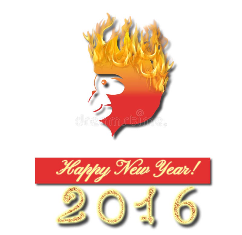 Symbole 2016 De Singe Du Feu Illustration Illustration Stock ...