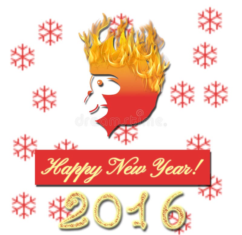 Symbole 2016 De Singe Du Feu Illustration Illustration Stock ...