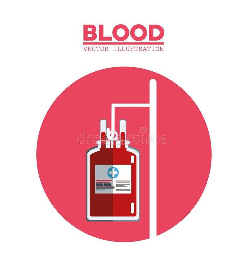 Symbole De Transfusion De Sac De Sang Illustration Stock - Illustration ...