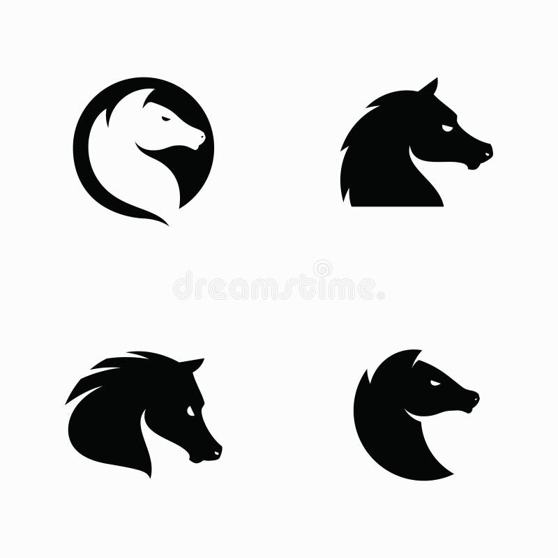 Symbole Du Logo Du Cheval Abstrait Dessin Vectoriel Illustration de ...