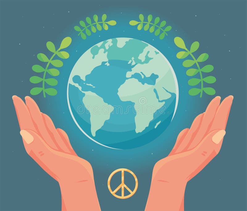 Symbole Du Monde Et De La Paix Illustration de Vecteur - Illustration ...