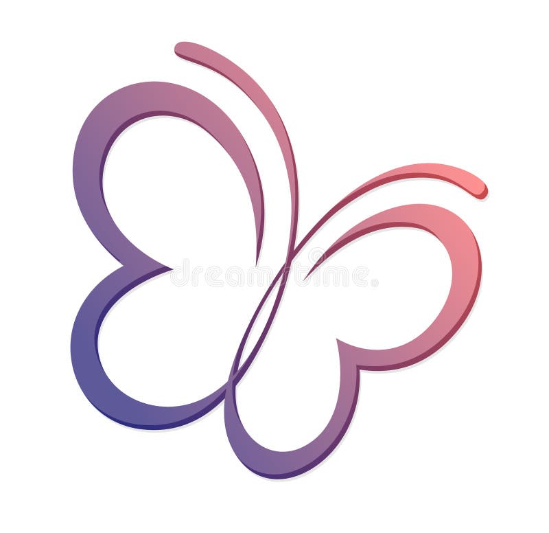 Symbole Du Papillon Stylisé. Illustration de Vecteur - Illustration of ...