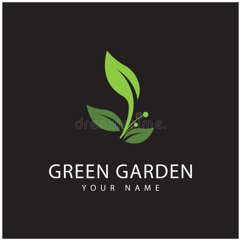 Symbole Et Vectoriel Du Logo Du Jardin Vert Illustration de Vecteur ...