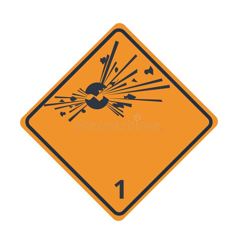 Symbole explosif classe 1 illustration de vecteur. Illustration du ...