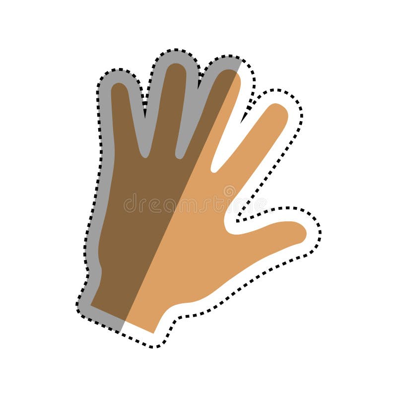 Symbole humain de main illustration stock. Illustration du support ...