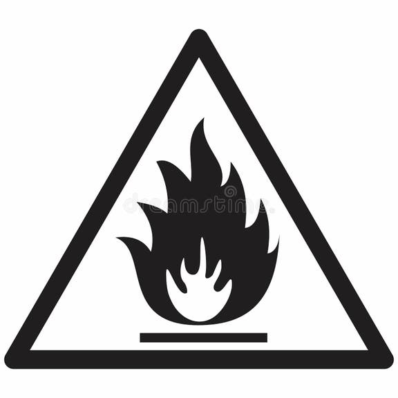 Symbole Inflammable De Risque Illustration Stock - Illustration du ...