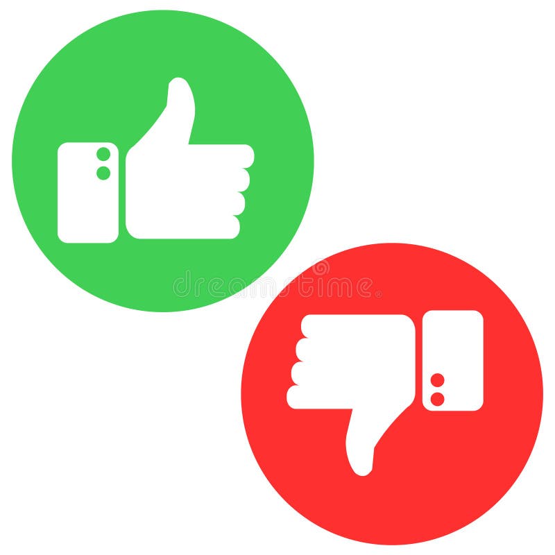 Symbole "like" Et "dislike" Illustration Stock - Illustration du ...