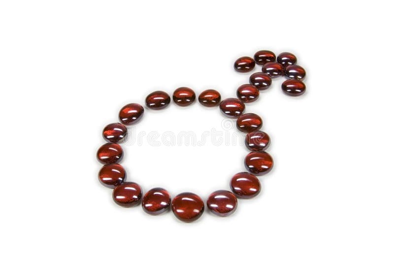 Symbole Mâle De Programmes En Verre En Rouge Image stock - Image du ...