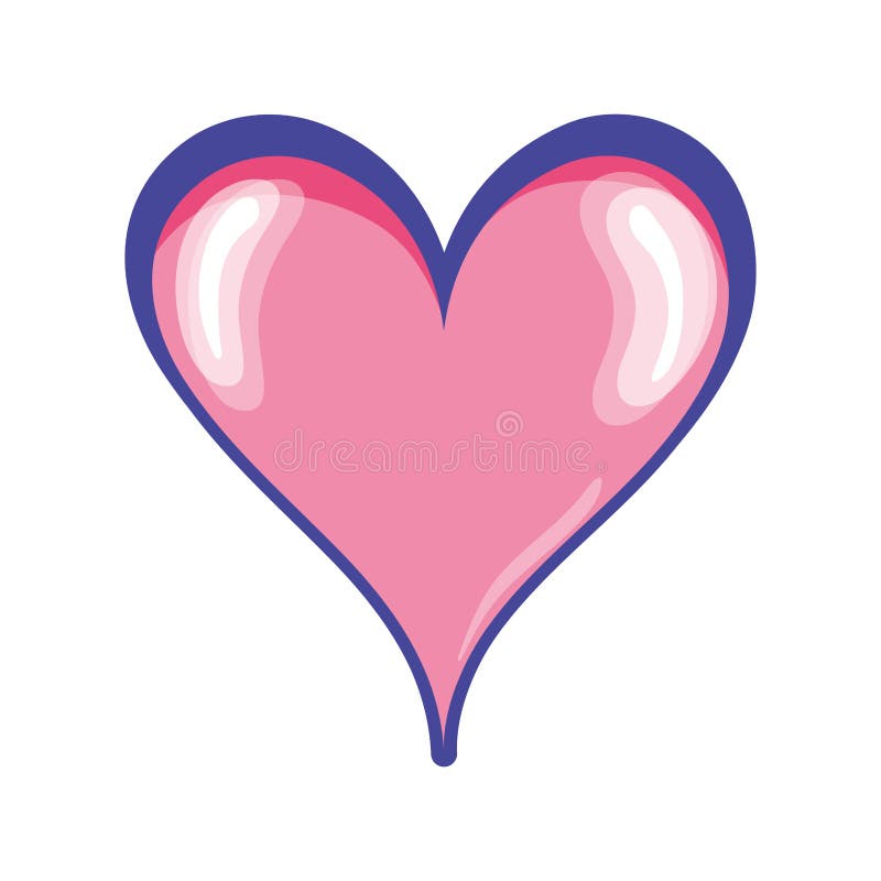 Symbole Mignon De Coeur De Passion Et D'amour Illustration de Vecteur ...