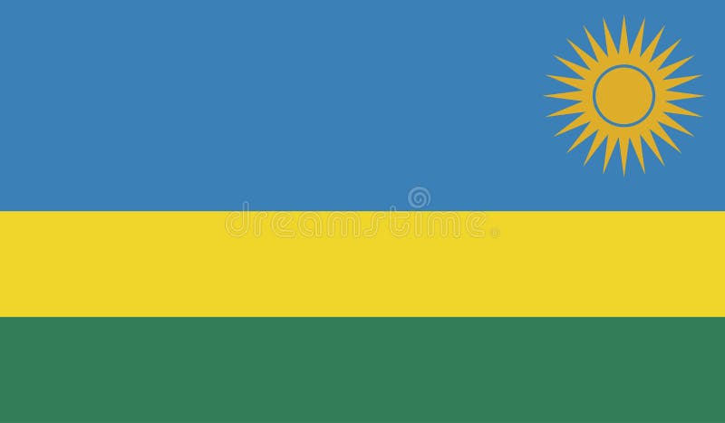 Symbole Officiel Du Drapeau National Du Rwanda Illustration Stock ...