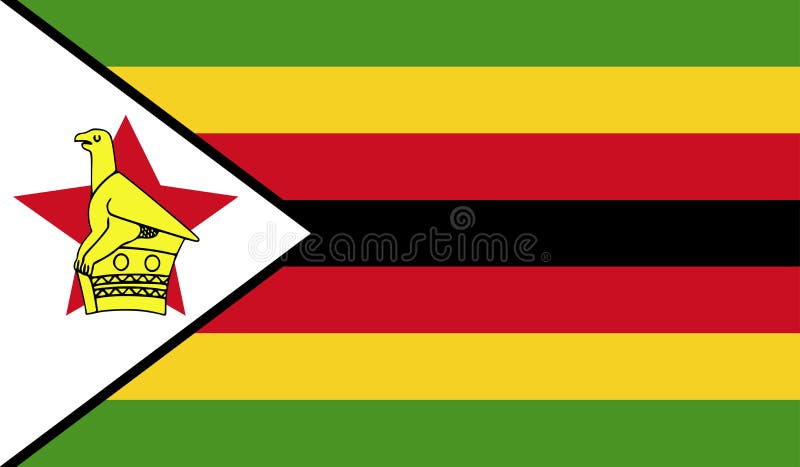 Symbole Officiel Du Drapeau National Du Zimbabwe Illustration Stock ...
