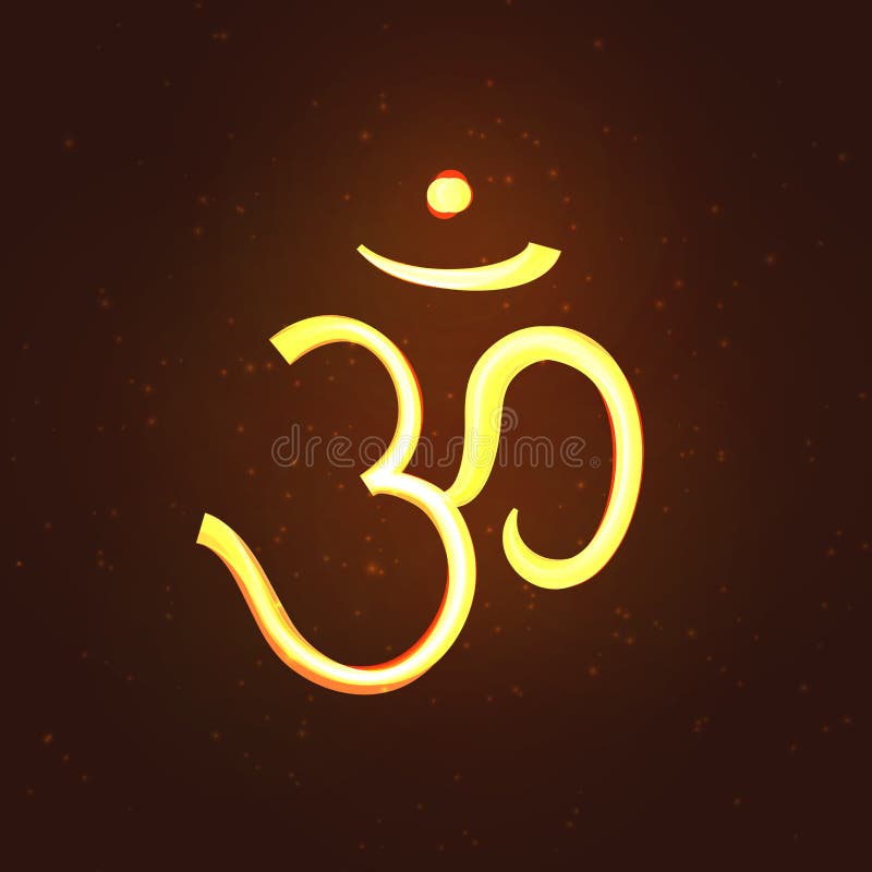 Symbole d'OM d'or illustration de vecteur. Illustration du asiatique ...
