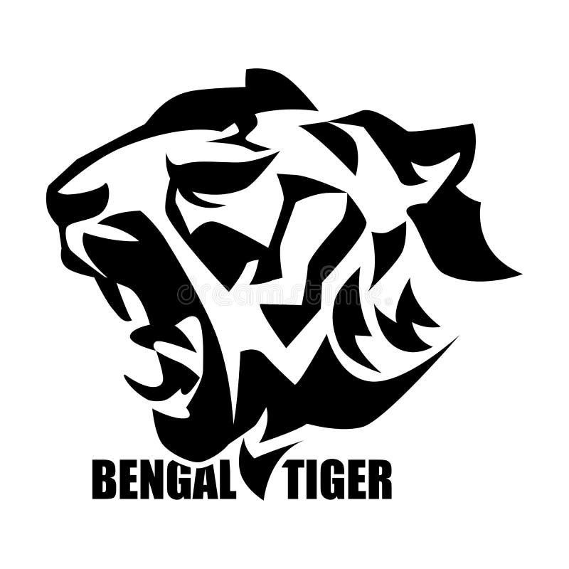 Symbole principal de tigre illustration de vecteur. Illustration du ...