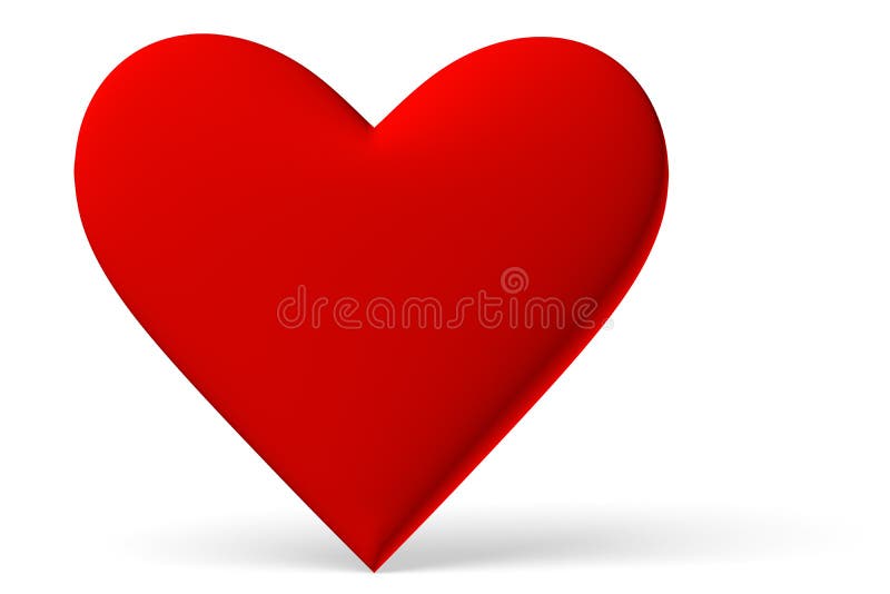 Symbole rouge de coeur illustration stock. Illustration du trois - 49186314