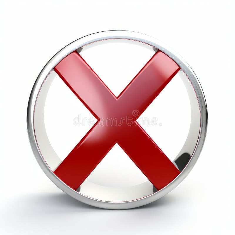 Symbole X Rouge Sur Fond Blanc Photo stock - Image du milieux, croix ...