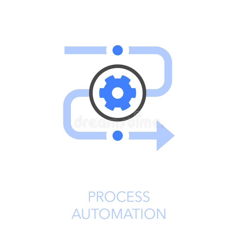 Symbole Simple D'icône D'automatisation De Processus Visualisé Illustration de Vecteur ...