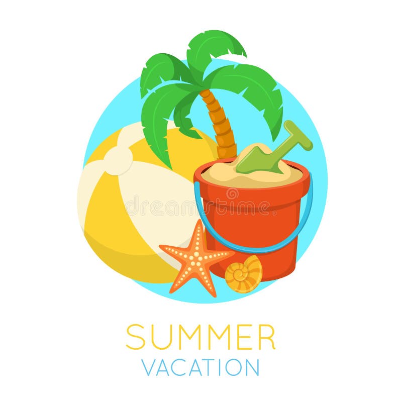 Symbole tropical de plage illustration de vecteur. Illustration du ...