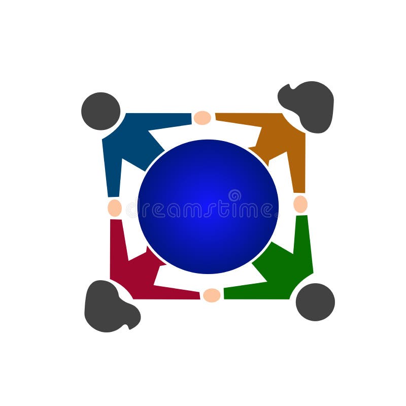 Symbole Uni En Tenant Le Concept De Logo Design De Mains Illustration ...