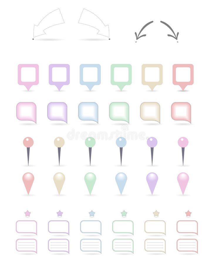 Symboler och pekare vektor illustrationer. Illustration av punkt - 85985560