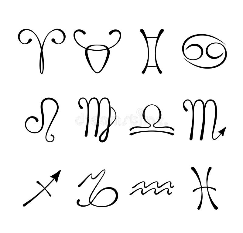Symboles astrologiques illustration de vecteur. Illustration du ...