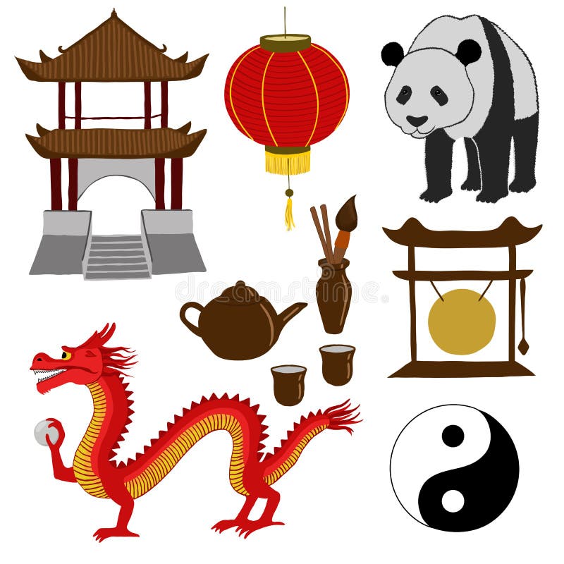 Symboles Chinois Illustration De Vecteur Illustration Stock - Image ...