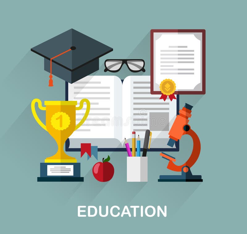 Symboles d'éducation illustration de vecteur. Illustration du affaires ...