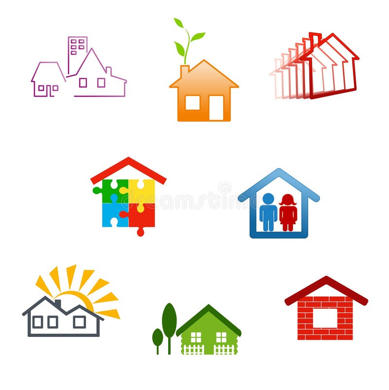 Symboles d'immeubles illustration de vecteur. Illustration du réel ...