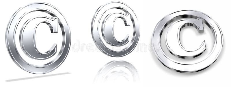 Symboles de copyright illustration stock. Illustration du dimensionnel ...