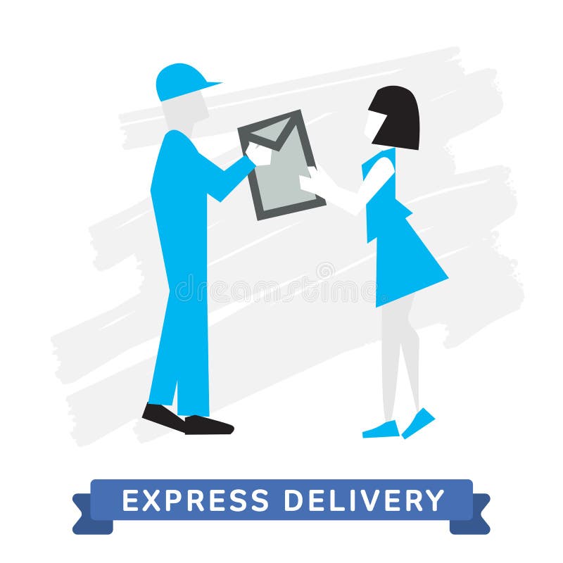 Symboles De La Livraison Express Distribution Du Courrier Illustration ...