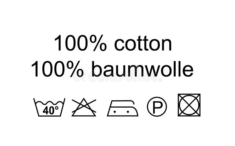Symboles de lavage/textile illustration de vecteur. Illustration du ...