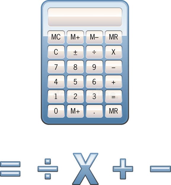 Symboles De Maths De Calculatrice Illustration Stock - Illustration du ...