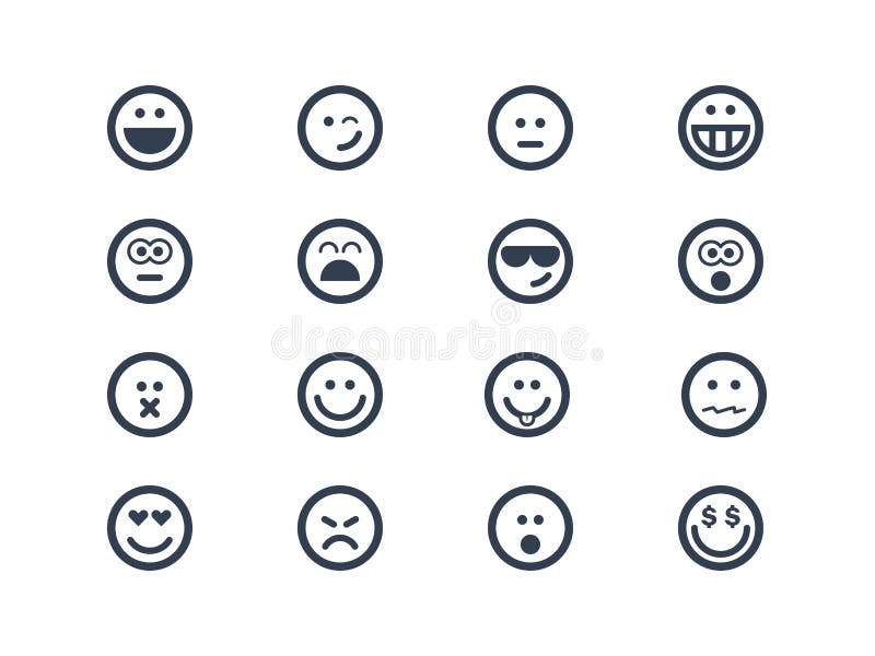 Emoji Fait Face à Des Symboles De Sourire De Symboles De Clavier ...